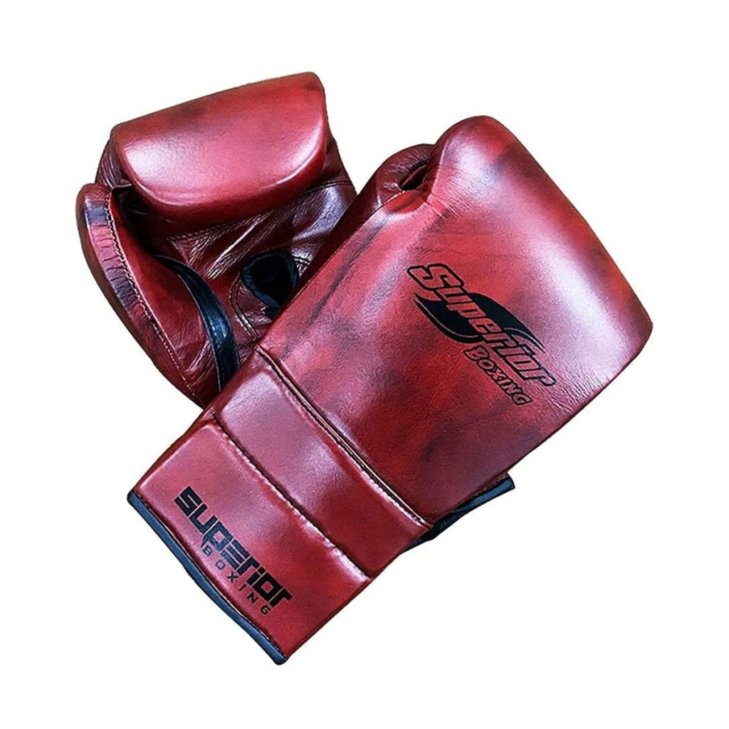 Red Blood laceup Sparring Boxing Gloves - Superior Boxing Gear