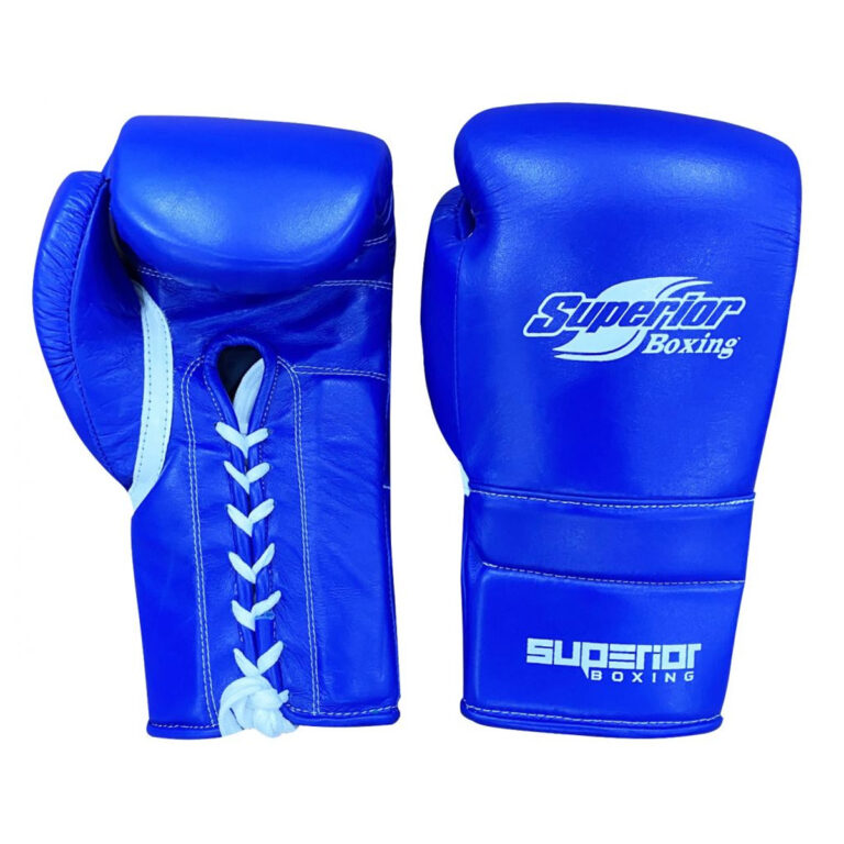 Blue lace up Sparring Boxing Gloves - Superior Boxing Gear