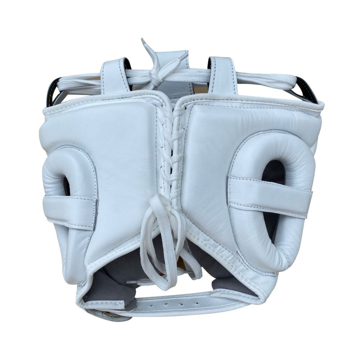White Japanese Style Pro Cheeks Sparring Headgear - Superior Boxing Gear