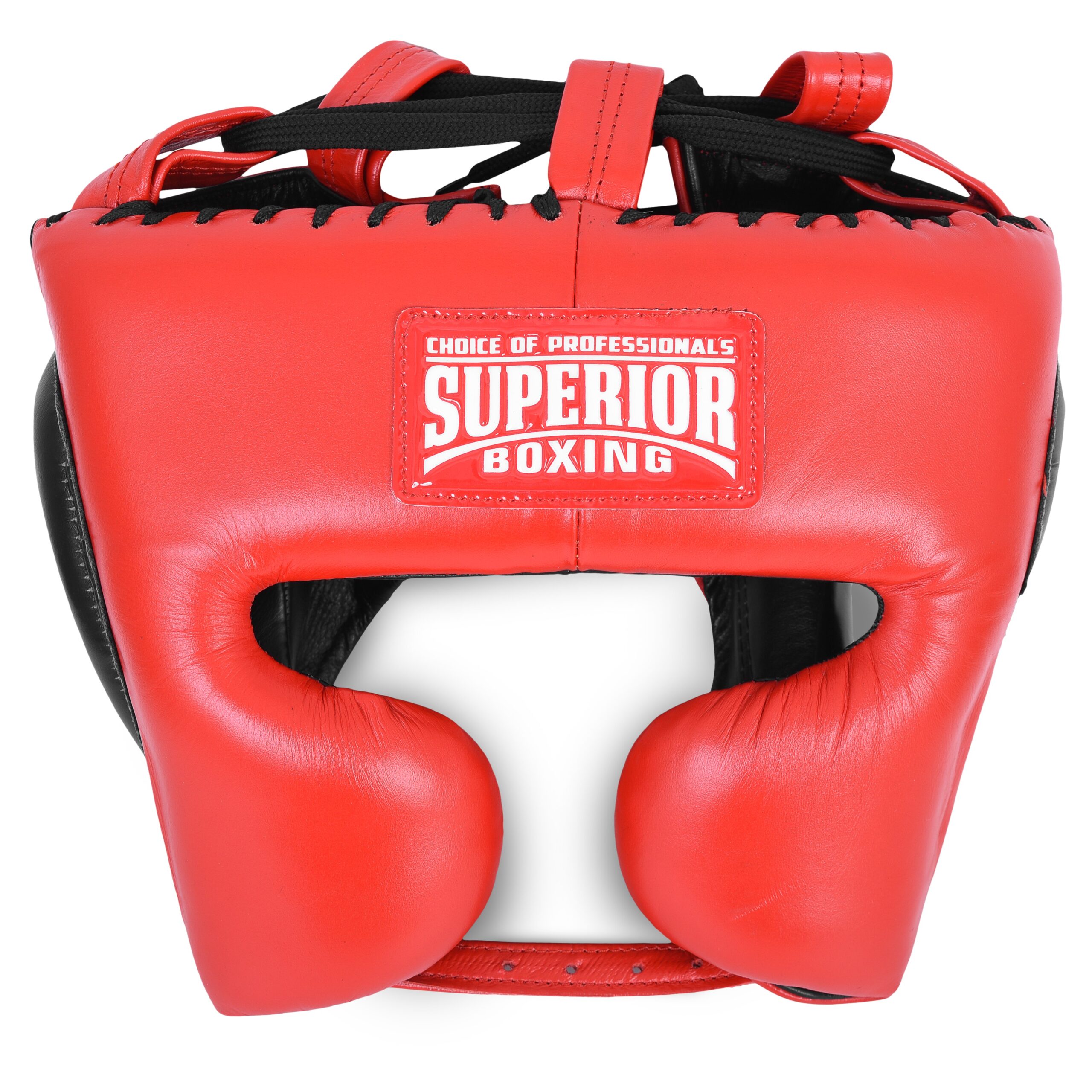Mexican style Cheeks protection Superior Boxing Headgear RED/BLACK
